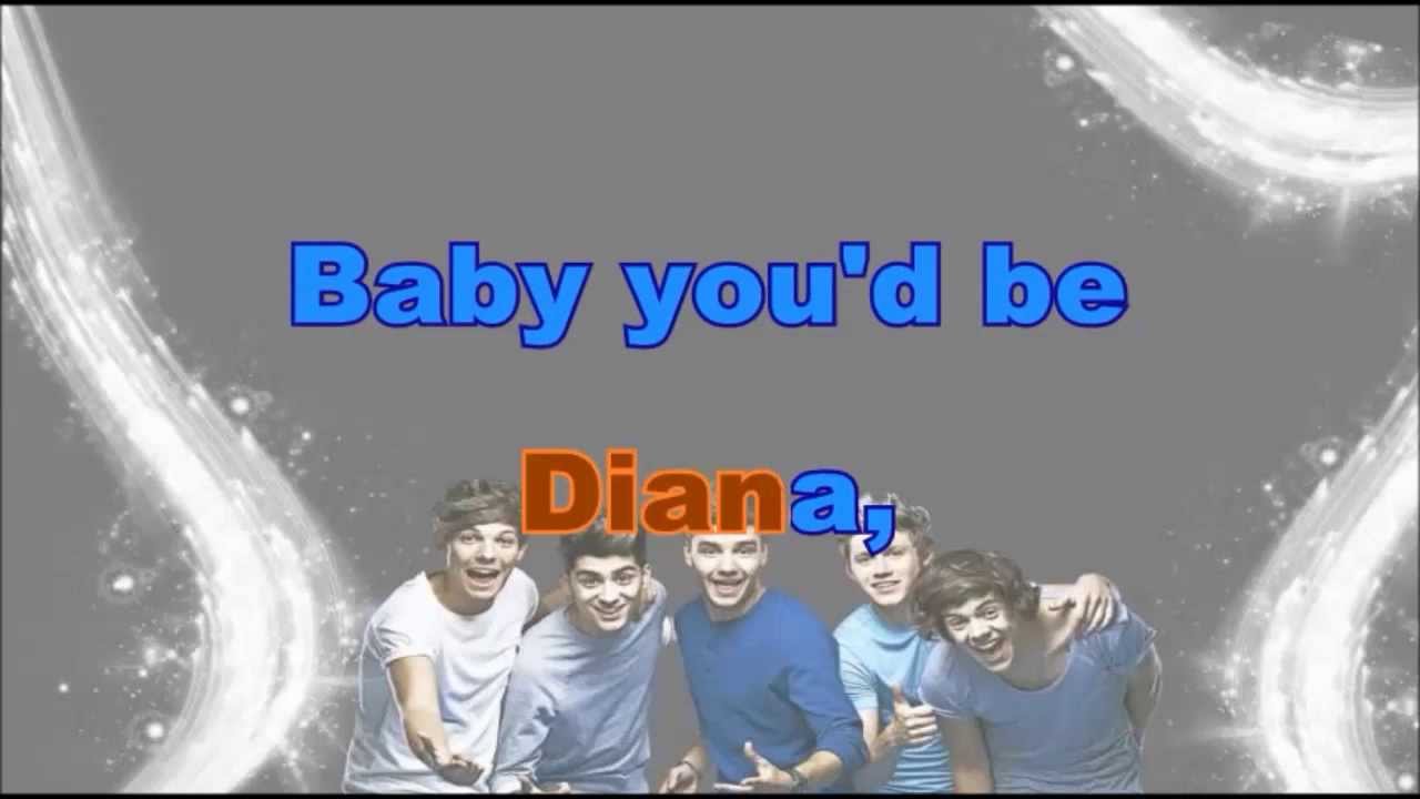 One Direction - Diana (Karaoke/Instrumental) with lyrics - YouTube