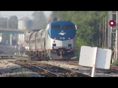Amtrak 398 Eclipse Express Passing Through Centralia, IL - YouTube