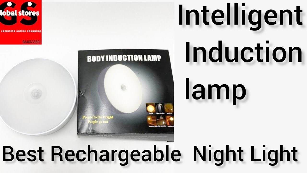 Rechargeable Sensor Night Light unboxing video ll Body Induction Lamp ...