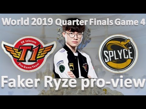 [Faker's Pro View] SKT vs SPY Game 4 | Faker's Ryze| Worlds 2019 Quarter Finals