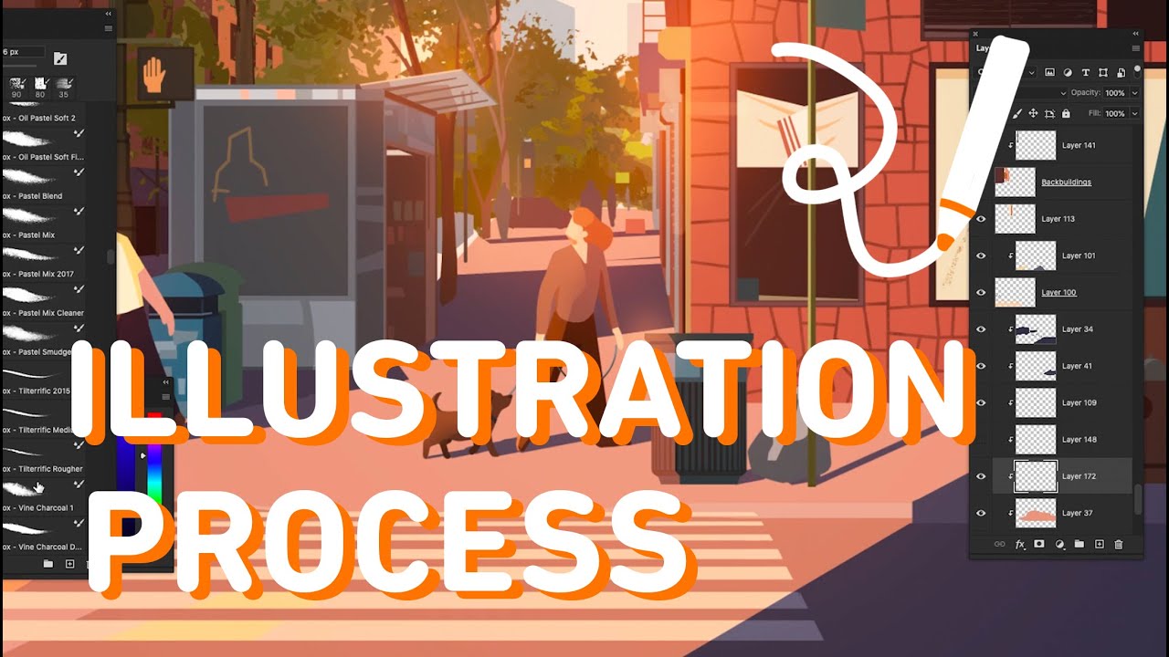 Illustration Process from Start to Finish How I illustrate! - YouTube