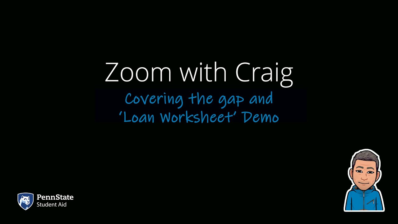 Zoom With Craig - Covering the Gap and 'Loan Worksheet' Demo - YouTube