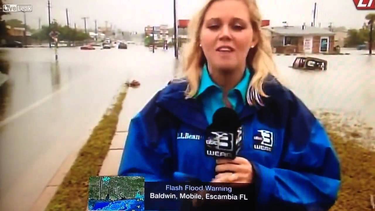 News Reporter says Nothing Gets Through the Flooded - YouTube