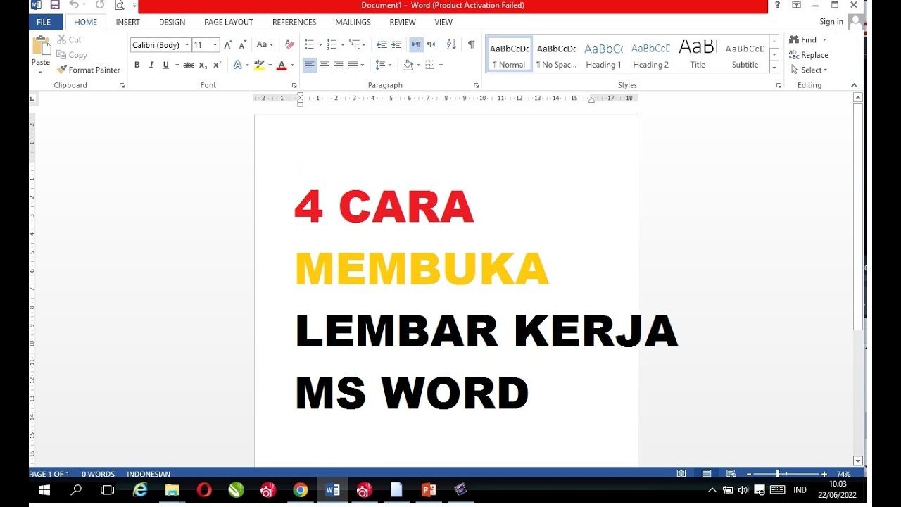 4 cara membuka ms word - YouTube