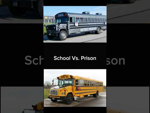 School vs Prison! #school #jail #prison