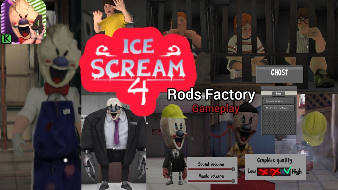 that's a big robot | ice scream 4 : Rod's factory gameplay - YouTube
