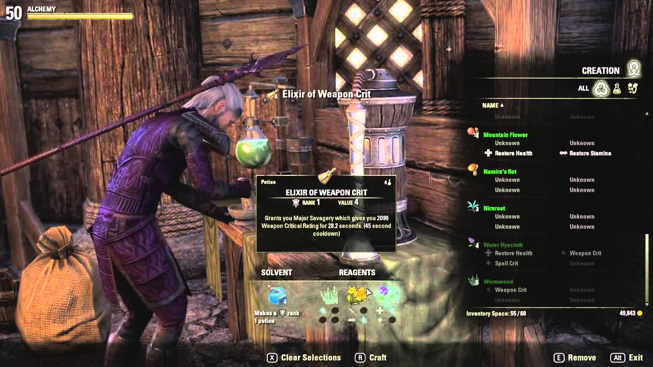 ESO 1.6.1 PTS Alchemy Potion Changes - YouTube