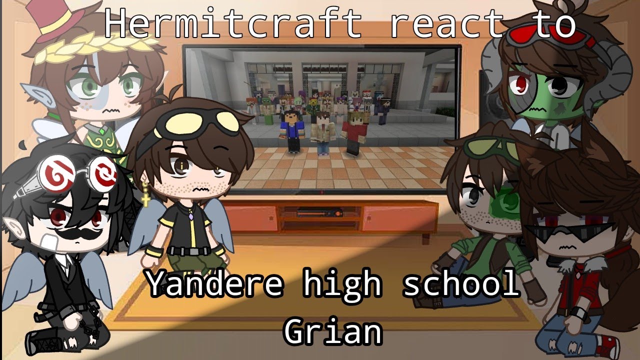 hermitcraft react to yandere high school grian - YouTube