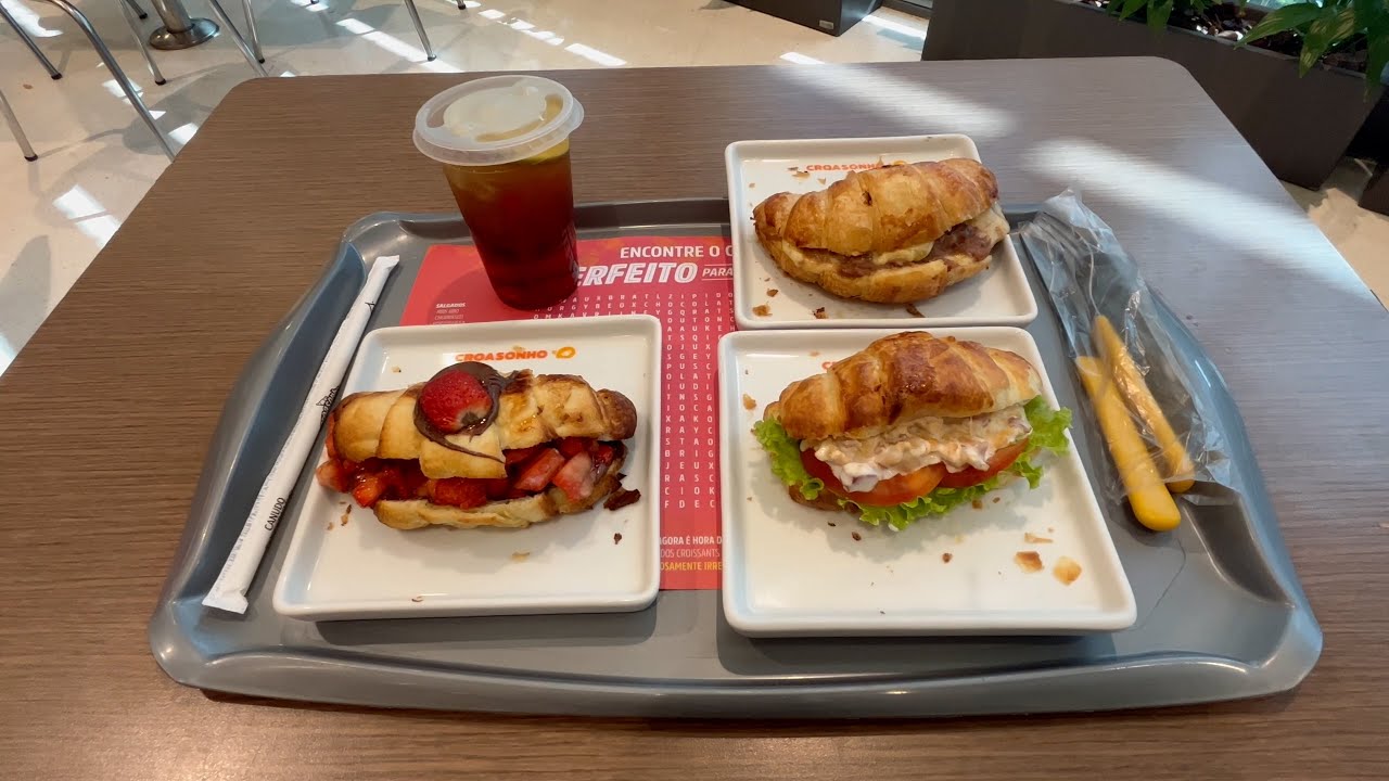 Trying stuffed CROISSANTS in BRAZIL! - YouTube