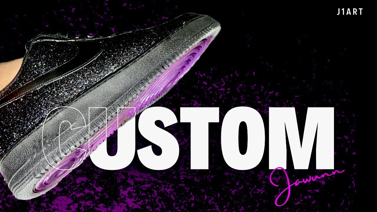 How To Make Glitter Custom Air Force 1 - YouTube