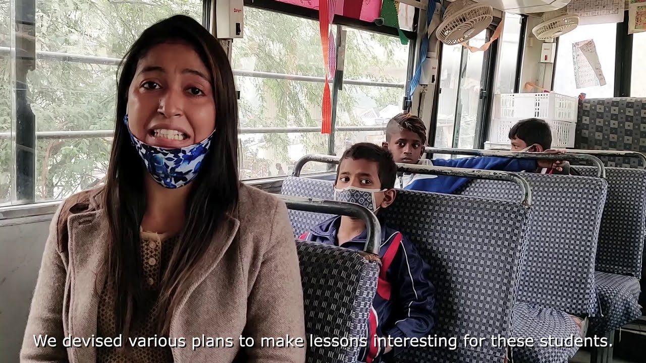 SBT Delhi Mobile School Bus Makes An Impact - YouTube