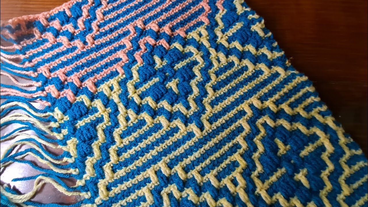 Mosaic Crochet Pattern #46 Dahlia's Diamonds-Half Diamond Chart 3 ...