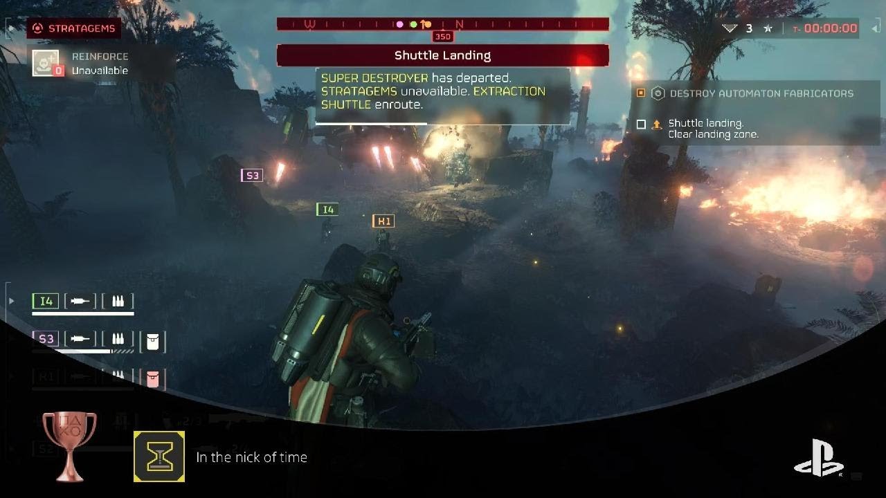 Helldivers 2 In The Nick Of Time Trophy - PS5 HDR - YouTube