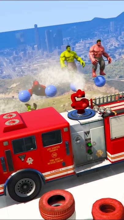 GTA 5 Epic Water Ragdolls | Spider-Man vs Hulk Jumps / Fails ep.073 # ...