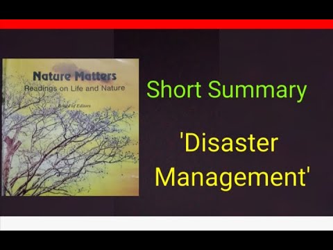 Short Summary. 'Disaster Management' - YouTube