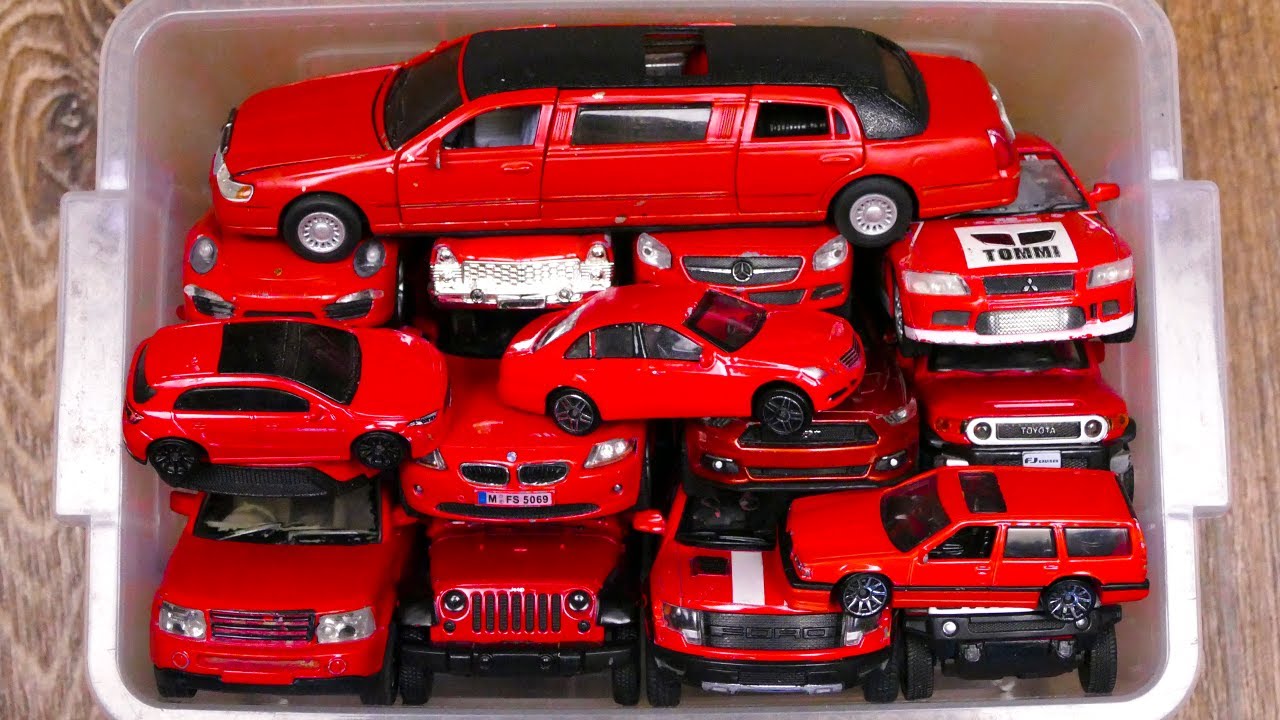 FULL Box of My Favorite Hot Diecast Model RED Cars / LIMOUSINE, TOYOTA ...