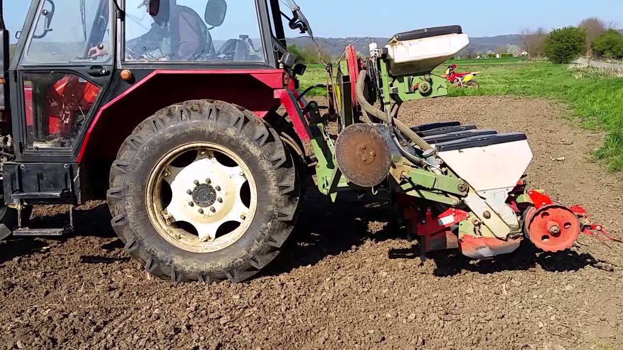 Zetor 7211+ Nodet Planter 2 setva suncokreta - YouTube