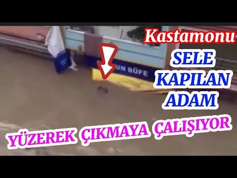Kastamonu Bozkurt, Sele Kapılan Adam Yüzerek Kurtulmaya Çalışıyor @halkhaber4524 @Halktvkanali