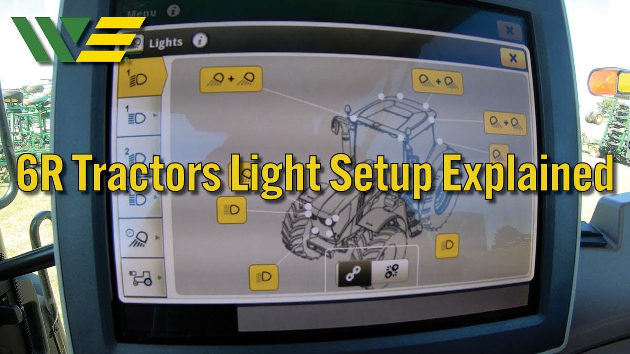 How to Set Up Lights on John Deere 6R Tractors - YouTube