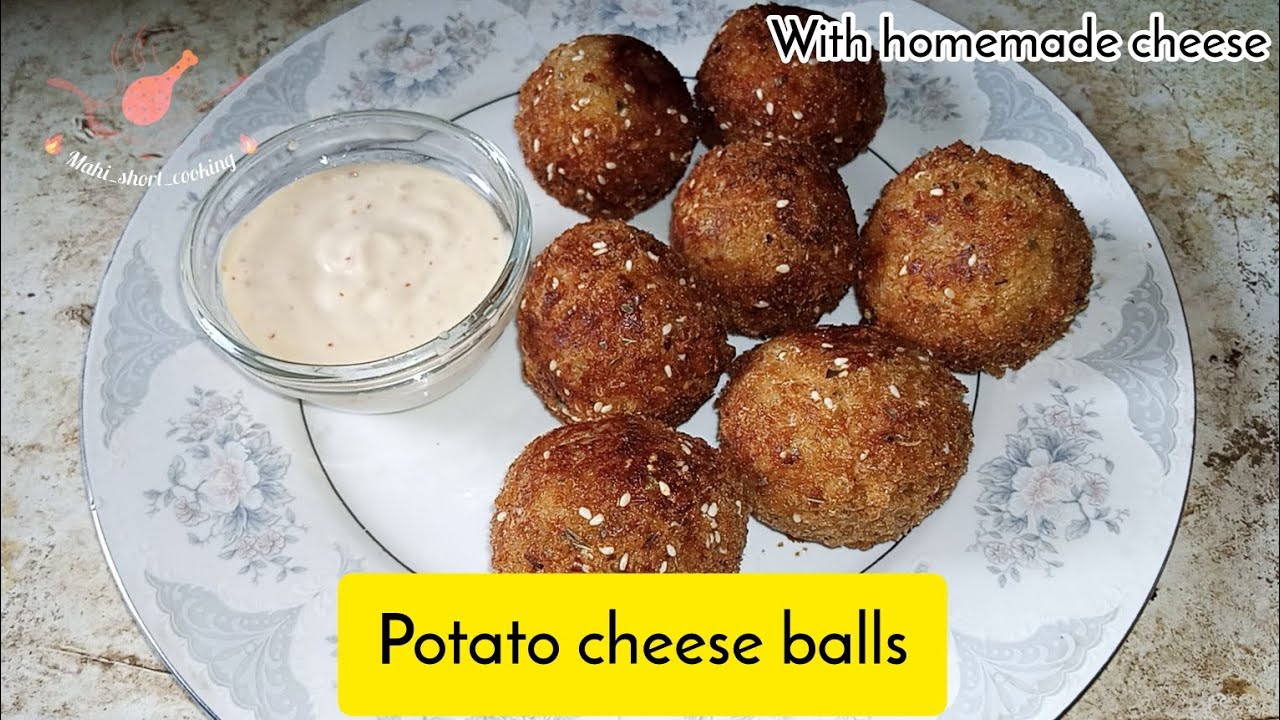 potato cheese balls with homemade cheese || recipe by Maha asif ...