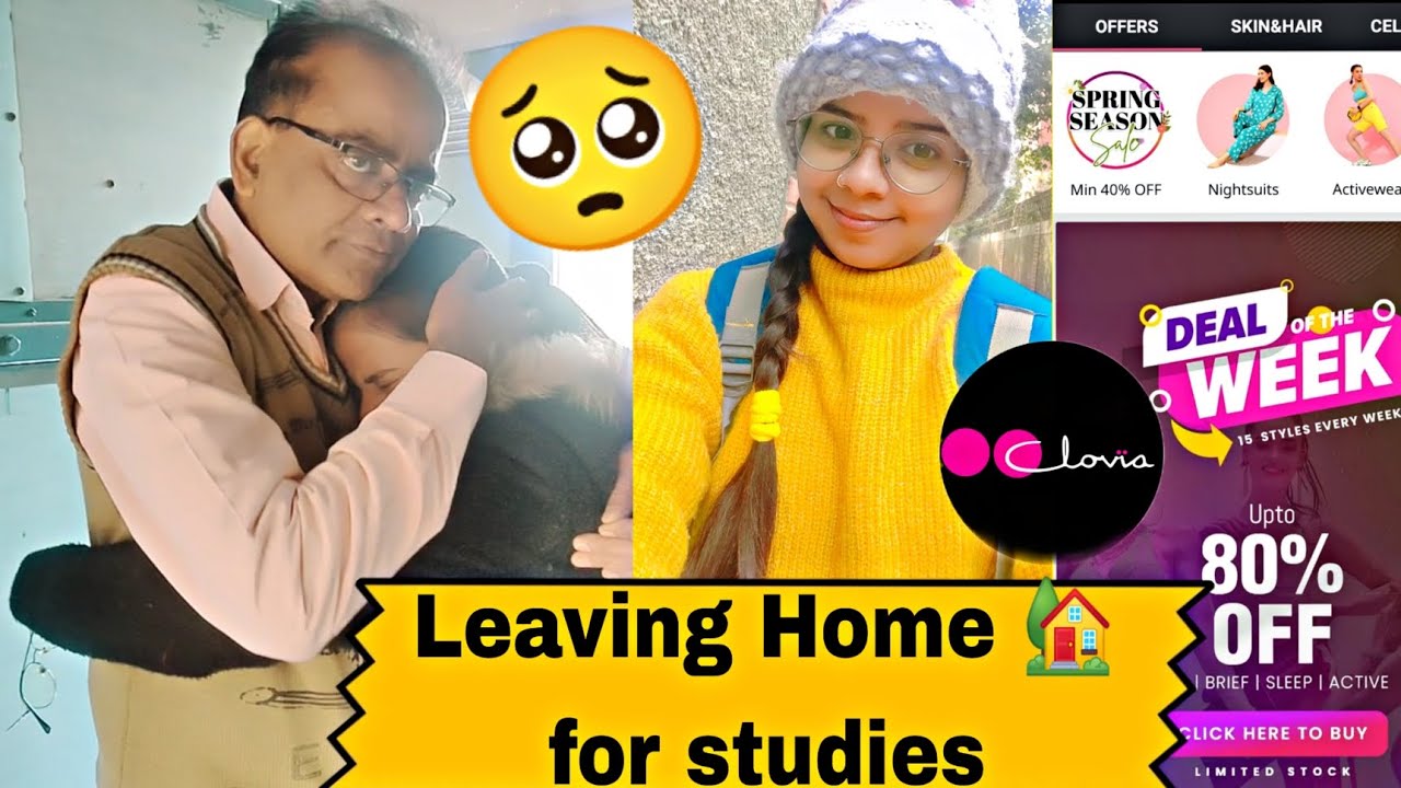 Leaving Home for studies for the first time 😭 | Clovia's Spring Season Sale 80%off | Deeksha's ...