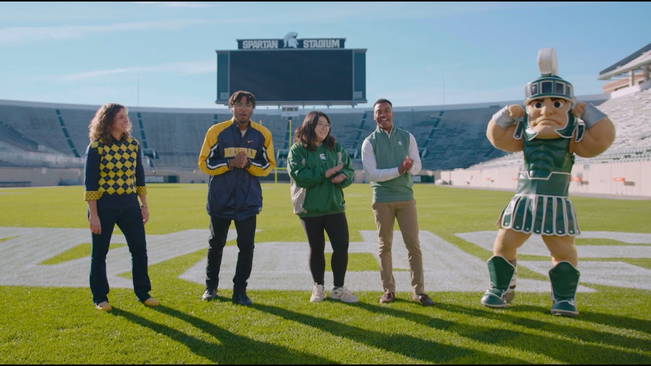 Michigan and Michigan State Unite to Prepare Fans for Celebrating the ...