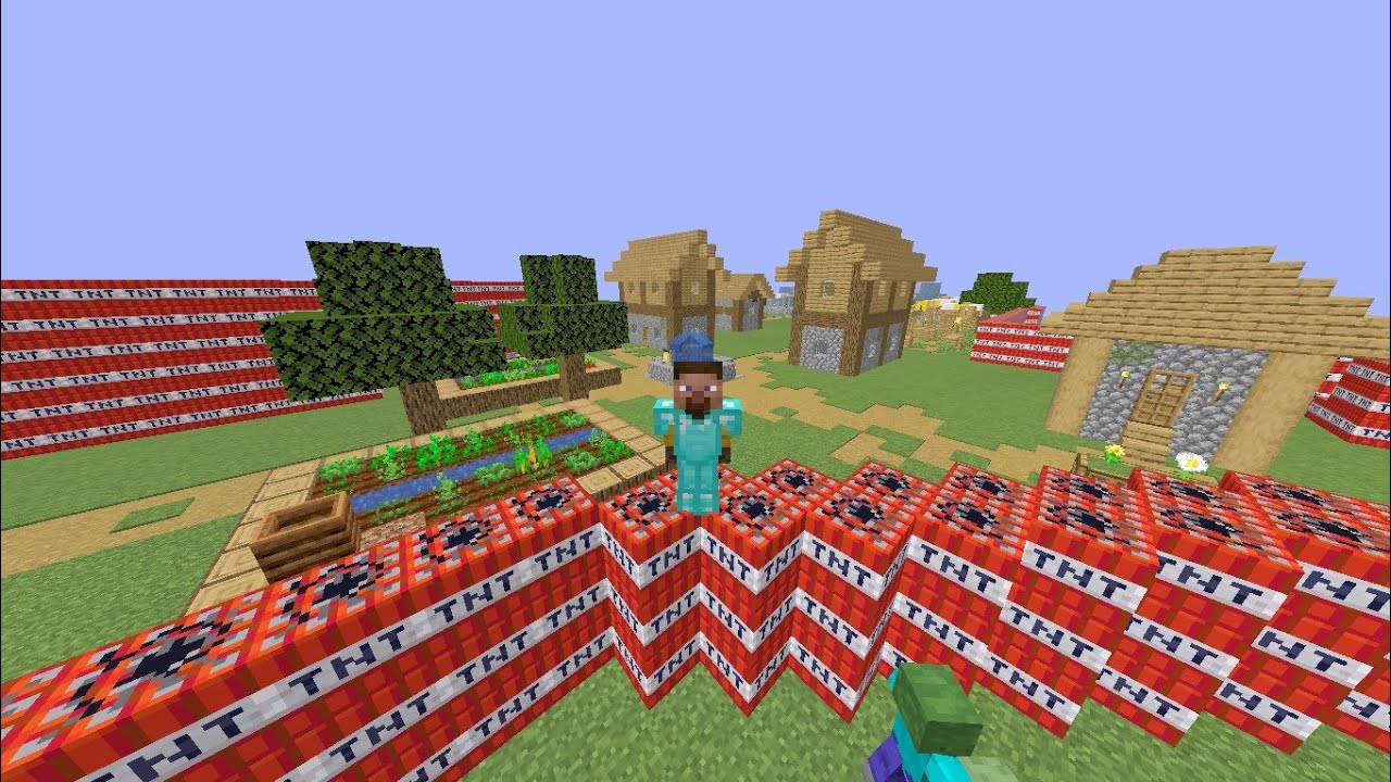 Minecraft TNT Village - YouTube