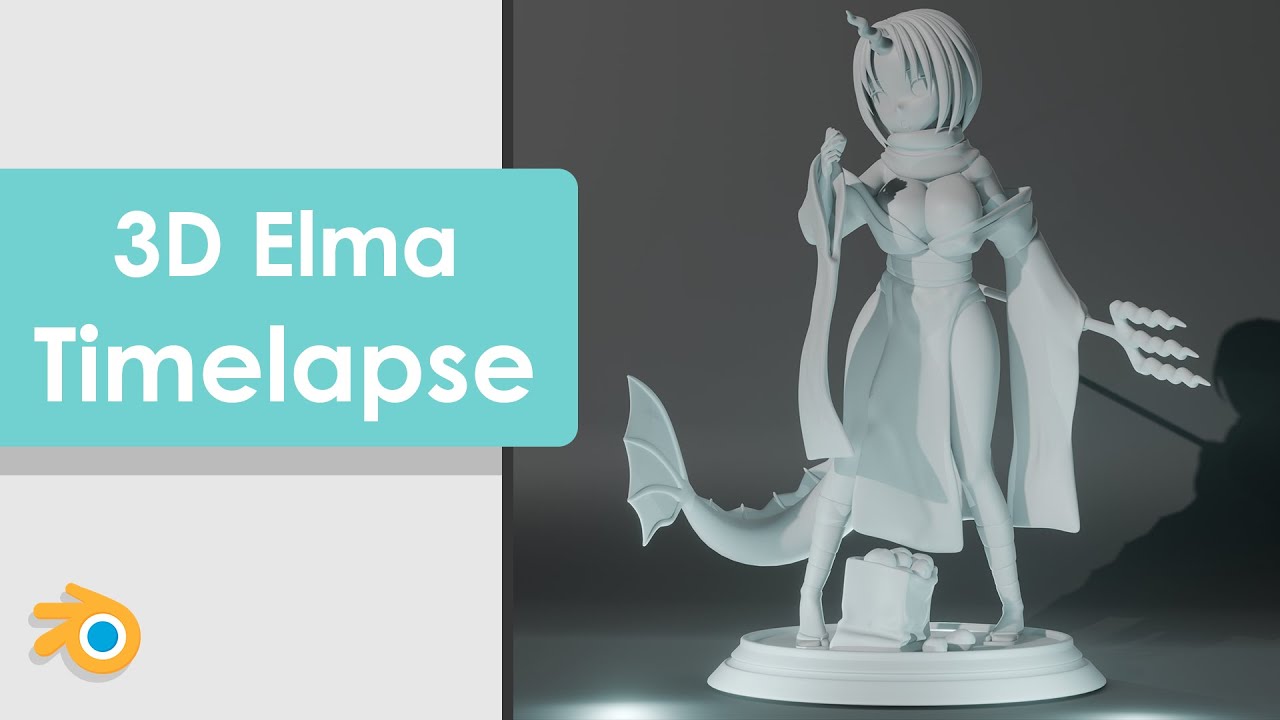 Elma - Kobayashi-san Chi no Maid Dragon - 3D Modeling Timelapse - YouTube