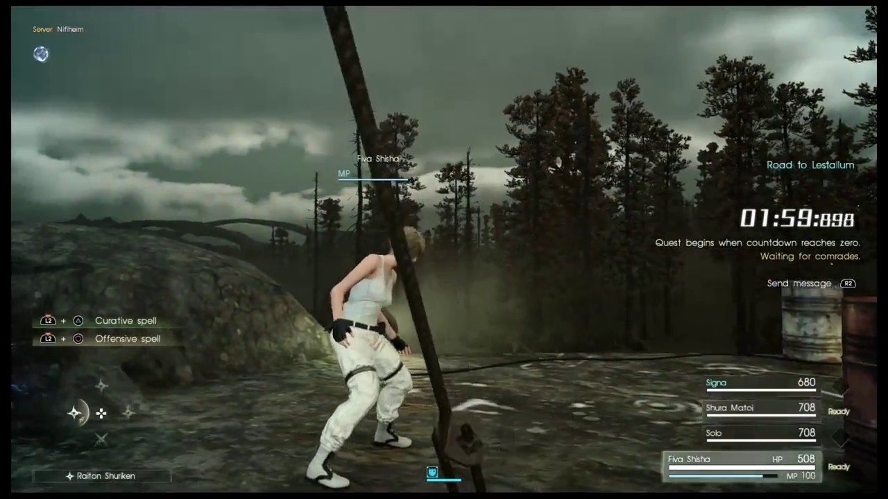 Final Fantasy XV Comrades beta lightning spell practice - YouTube