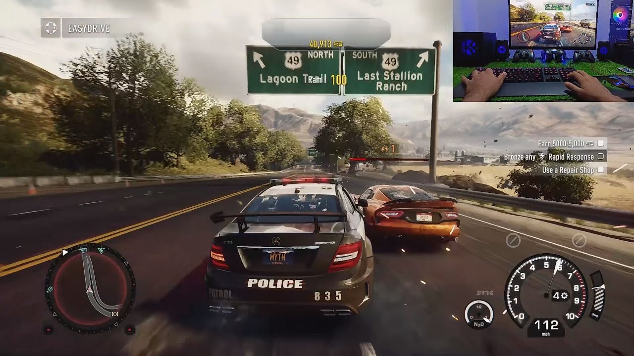Need For Speed Rivals Mercedes Cop Mode Gameplay PC Part 3 - YouTube