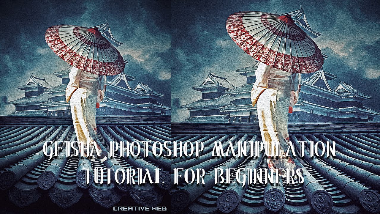 GEISHA PHOTOSHOP MANIPULATION - TUTORIAL FOR BEGINNERS - YouTube