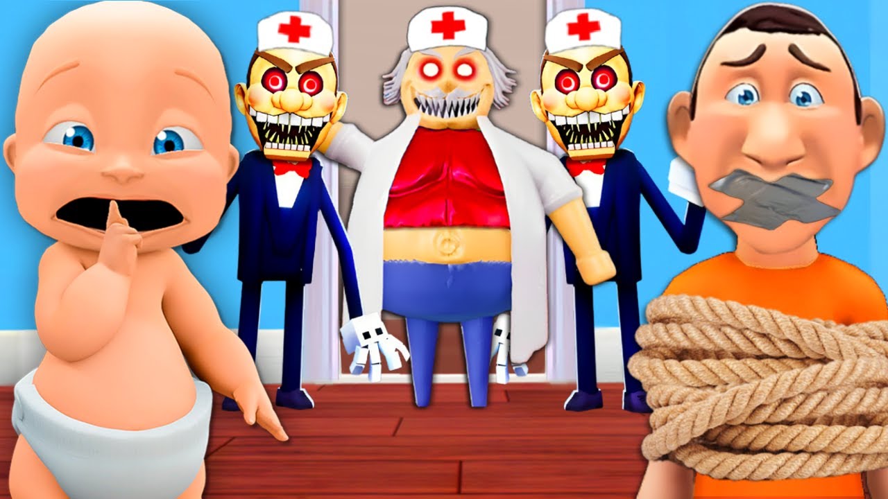 Baby RESCUES Daddy From 100 EVIL DOCTORS! - YouTube