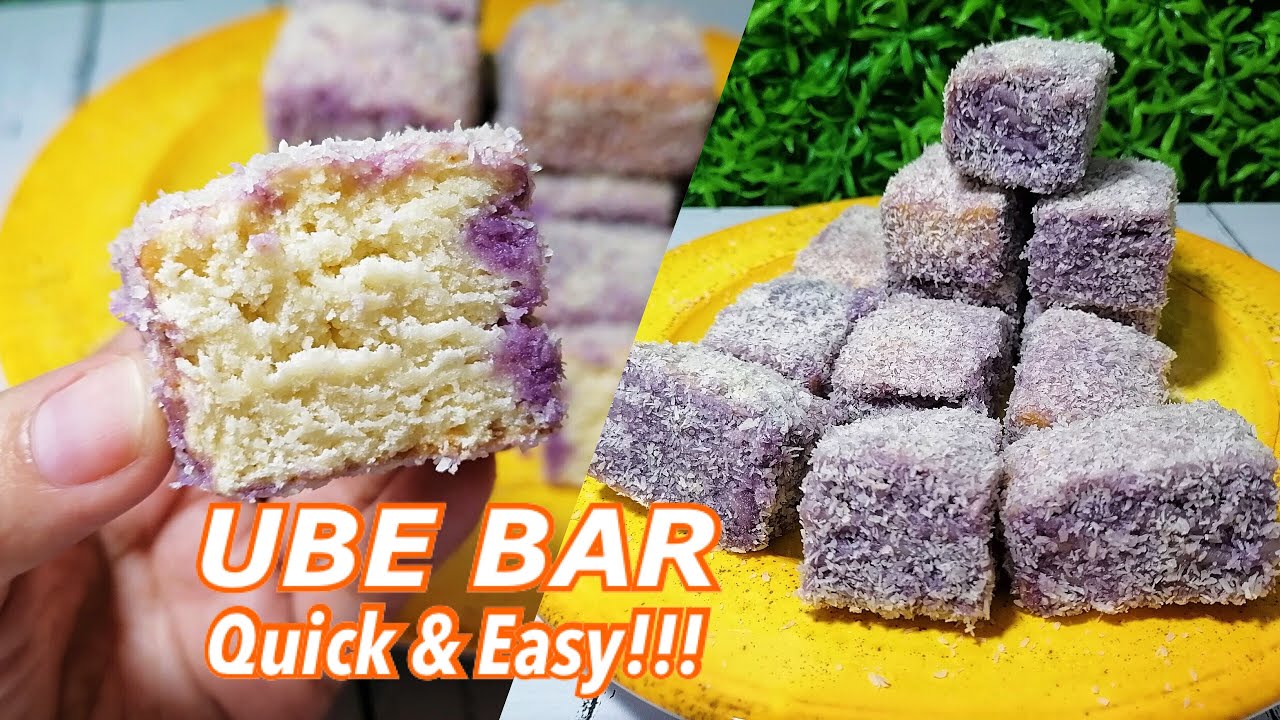 HOW TO MAKE UBE BAR | SUPER SIMPLE AND MILKY | COCONUT COATED PINOY ...