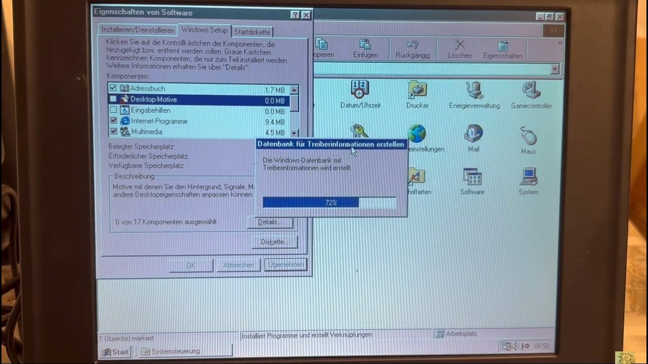 Windows 98: installing missing features - YouTube