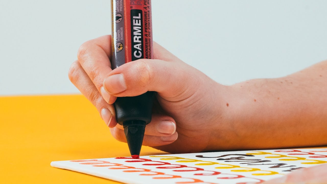 Carmel Pump Ballpoint Paint Marker - Demonstration Video - YouTube