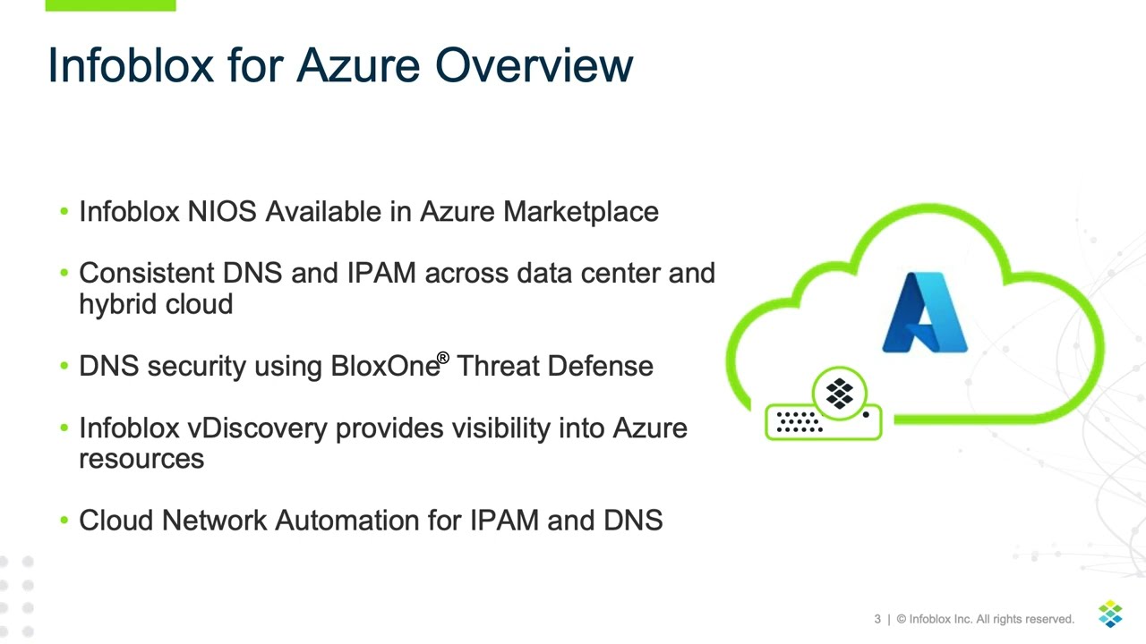 Demo Video: Infoblox DNS and IPAM for Microsoft Azure - YouTube