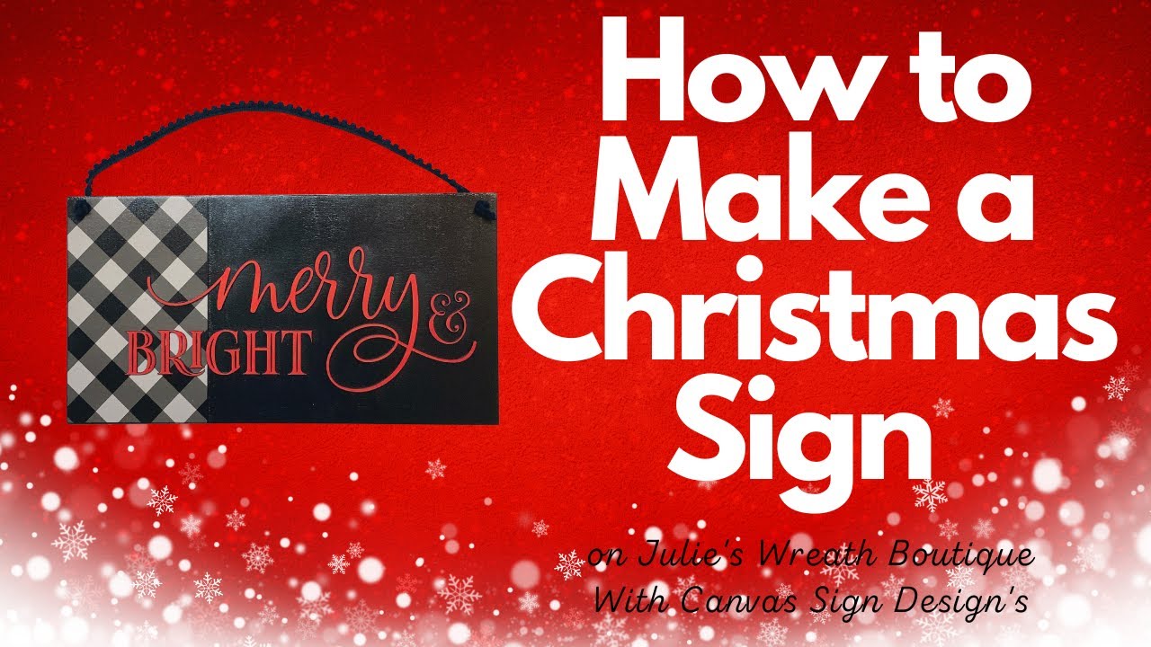 How to Make a Christmas Sign | Easy Christmas DIY - YouTube