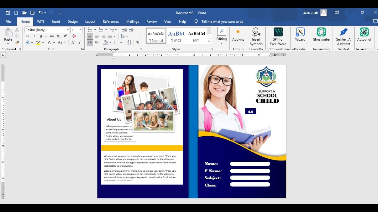 How to make a Cover Page for Book? Part 1 - YouTube