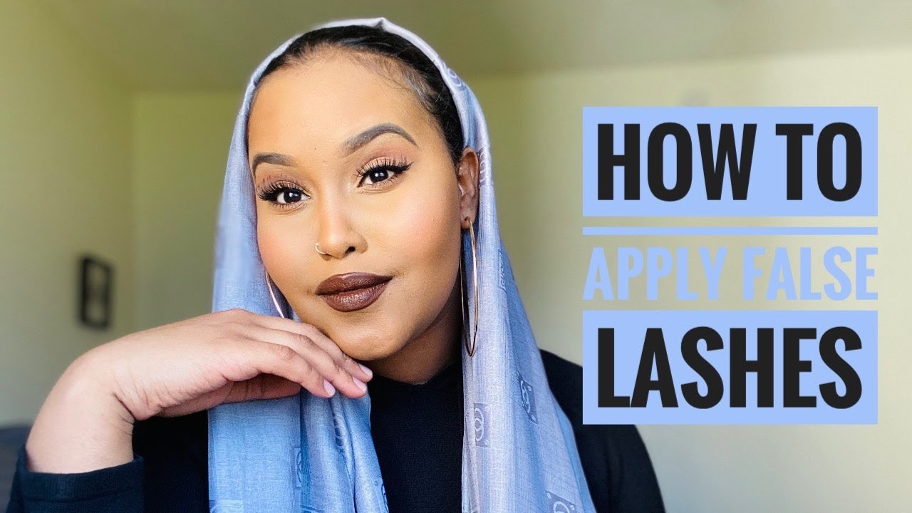 HOW TO APPLY FALSE LASHES | Muna Omar - YouTube