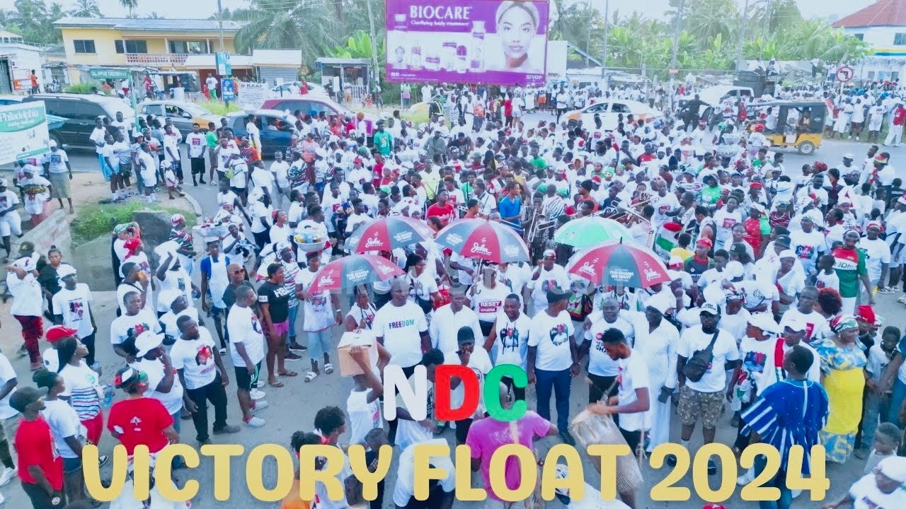 NDC VICTORY FLOAT IN CAPE COAST - YouTube