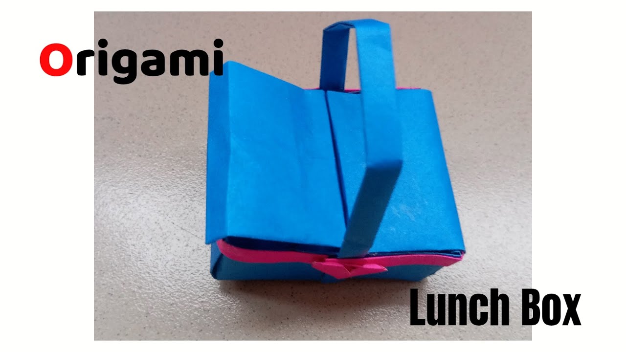 How to make an Origami Lunch Box | Lunch Bag | Back to School Origami ...