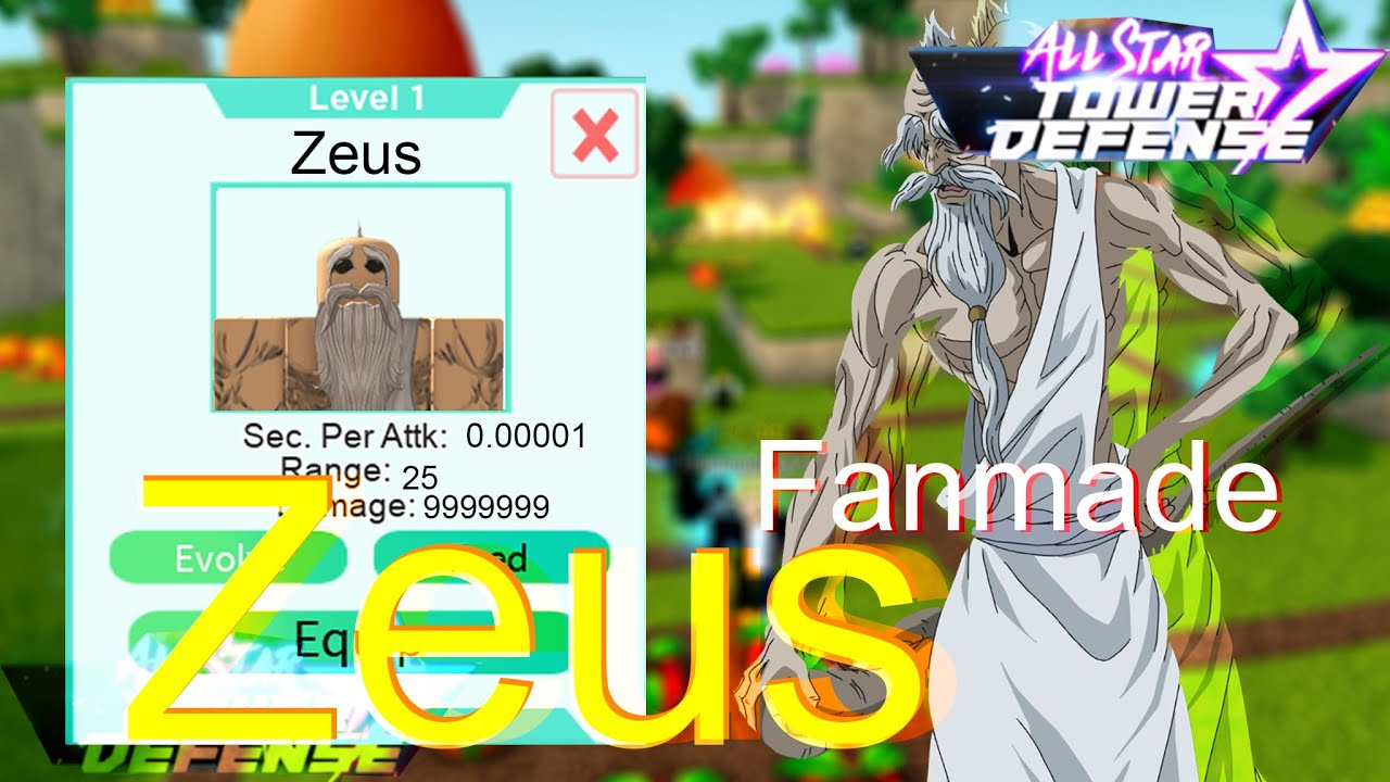 Fanmade Zeus 5 Star All Star Tower Defense - YouTube