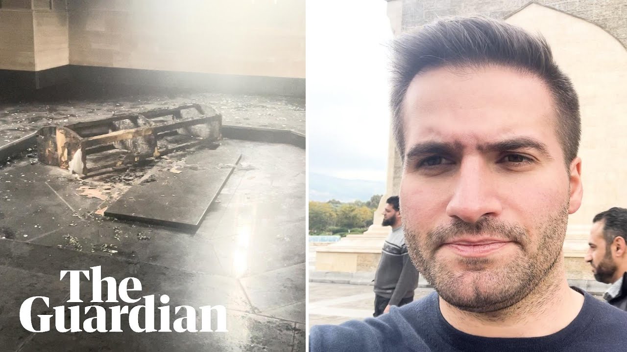 Guardian reporter at the scene of the burnt tomb of Bashar al-Assad’s ...