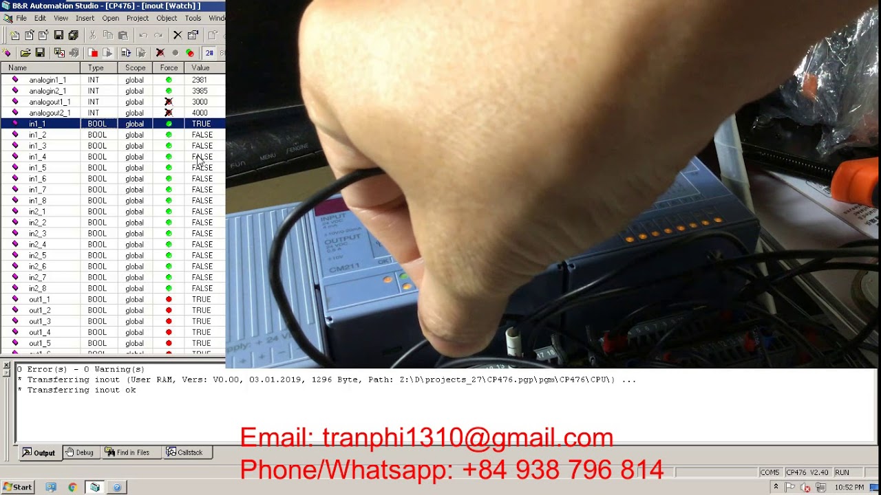 B&R 2003 PLC CP476 and IO module CM211 - YouTube