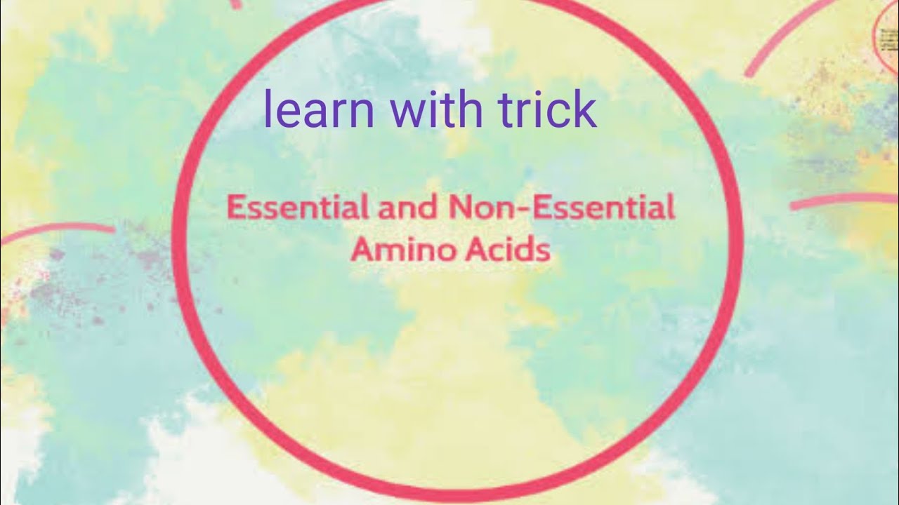Essential and Non essential amino acid | Learn with simple trick - YouTube