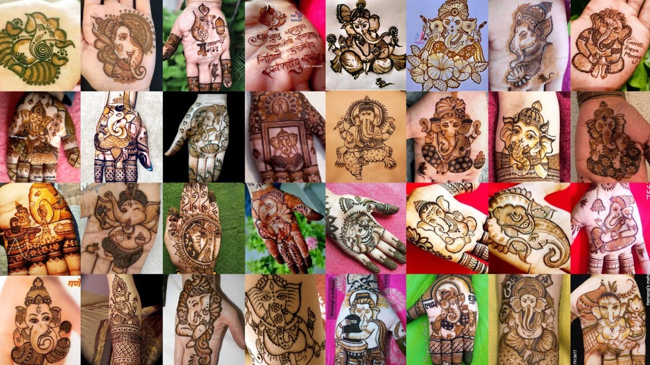 Ganesh chaturthi special mehndi designs|Ganesh ji image ki mehndi ...