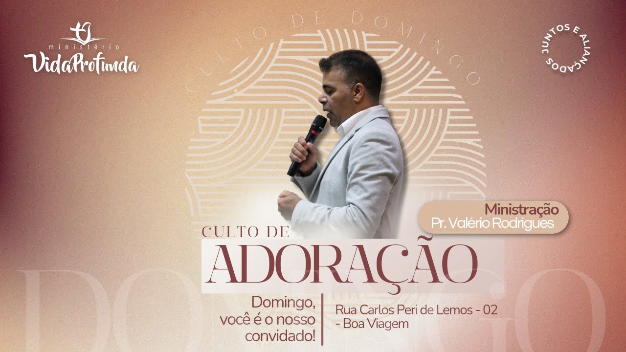 CULTO DE ADORAÇÃO 🔴 | Pastor Valério Rodrigues | 14/07/2024 - YouTube