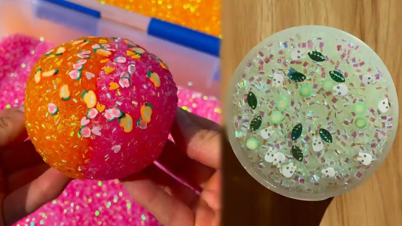 Best Ever Satisfying/ASMR/relaxing crunchy bingsu slime compilation #14 ...