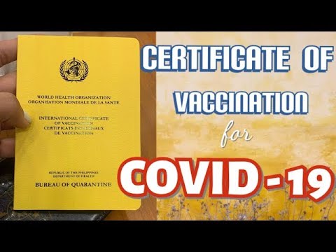 How To Apply For COVID19 International Certificate of Vaccination ...
