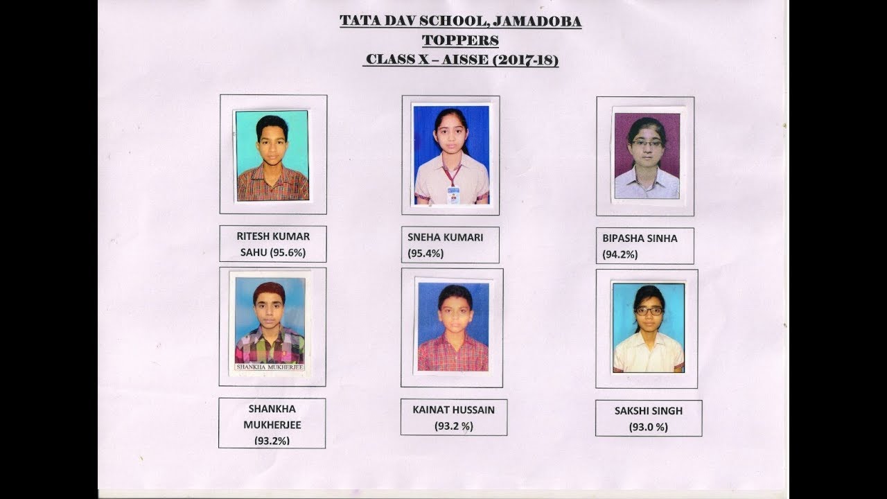 TATA DAV Public school ,jamadoba 2017-18 CBSE 10th toppers - YouTube